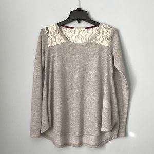 Rewind | Tops | Rewind Gray Lace Top | Poshmark